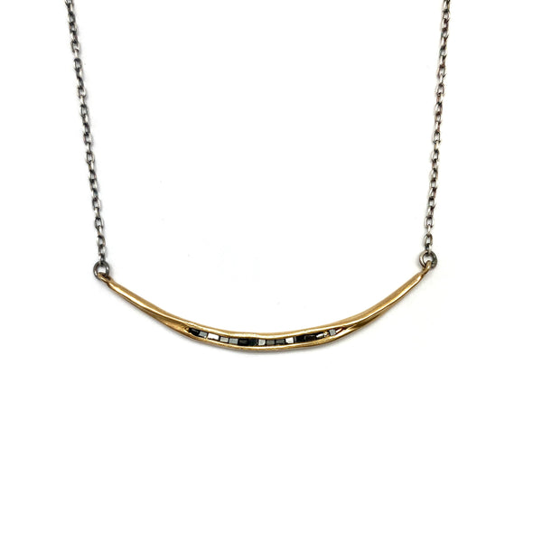 14k Gold and Black Diamond Pendant Necklace Necklaces Austin Titus