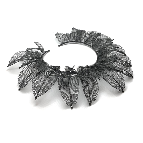 Black Leaf Statement Collar Necklaces Sowon Joo Pistachios