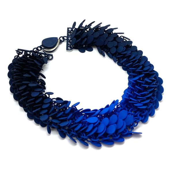 Blue Floating Leaves Necklace Necklaces Eve Balashova Pistachios