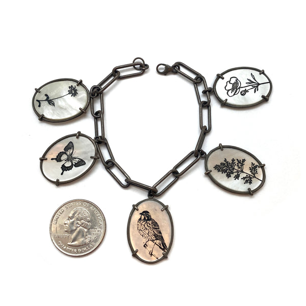 Flora and Fauna Charm Bracelet Bracelets Kelly Jean Conroy Pistachios
