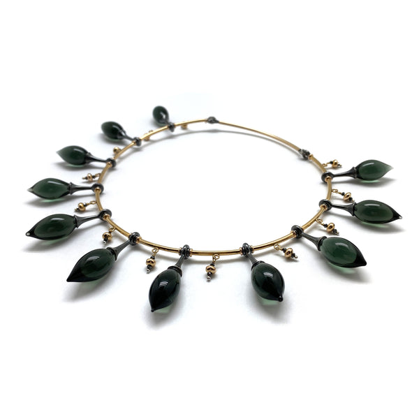 Glass Droplet Necklace Necklaces Sowon Joo Pistachios