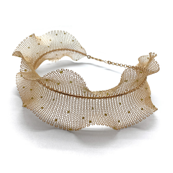 Gold Fill and Diamonds Choker Necklaces Sowon Joo Pistachios