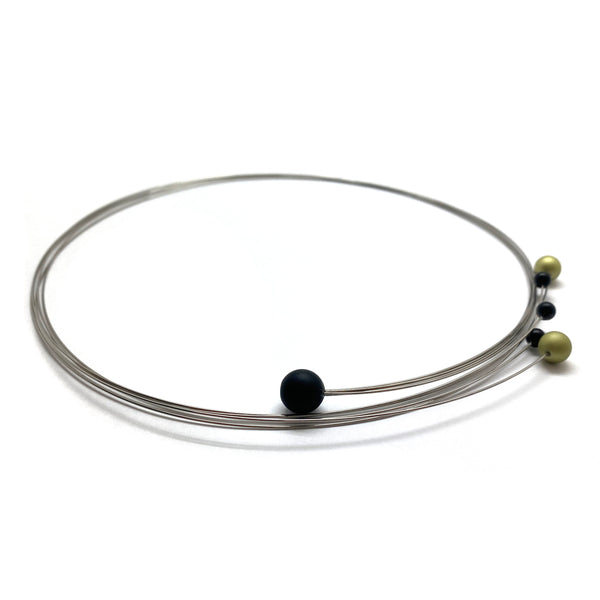 Green and Black Anodized Necklace Necklaces Ursula Muller Pistachios