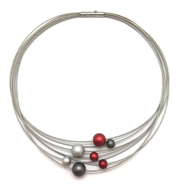 Multi-Strand Orbital Necklace Necklaces Ursula Muller Pistachios