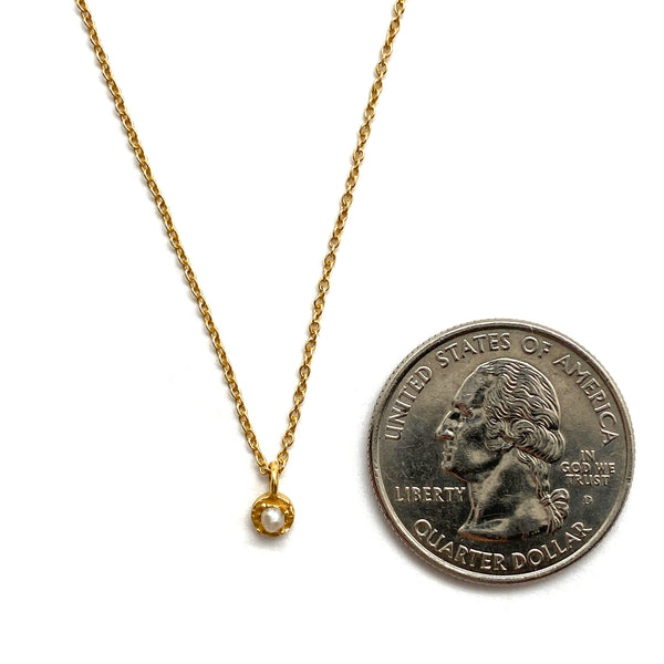 Petite Pearl Necklace Necklaces Julia Cabral Pistachios