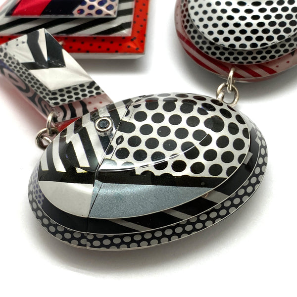 Reversible Pop Art Graduated Oval Chain Necklaces Jennifer Merchant ...