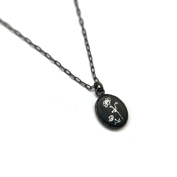Reconstituted Onyx Petite Pendant Necklaces Kelly Jean Conroy