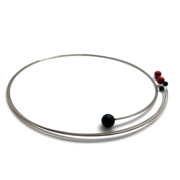 Red and Black Anodized Necklace Necklaces Ursula Muller Pistachios