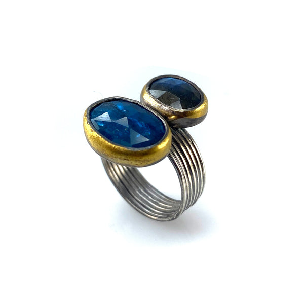 Two Toned Blue Ring | Pistachios